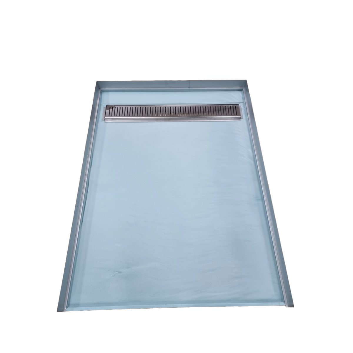 Wet Area Solutions 900 x 1200mm Rear Channel Patterned Tile-Over Tray ...