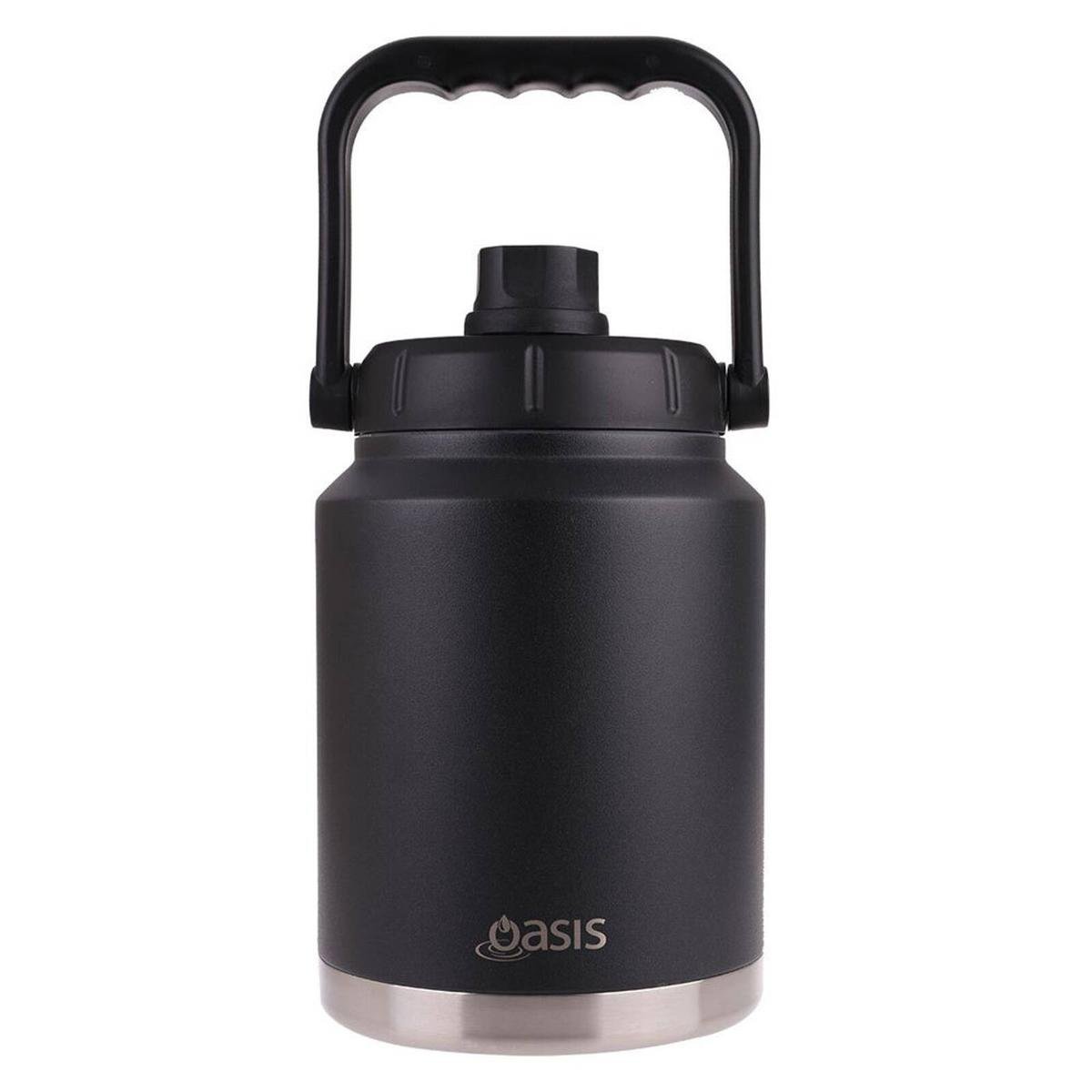Oasis 2.1L Insulated Mini Jug Stainless Steel w/ Carry Handle - Black ...