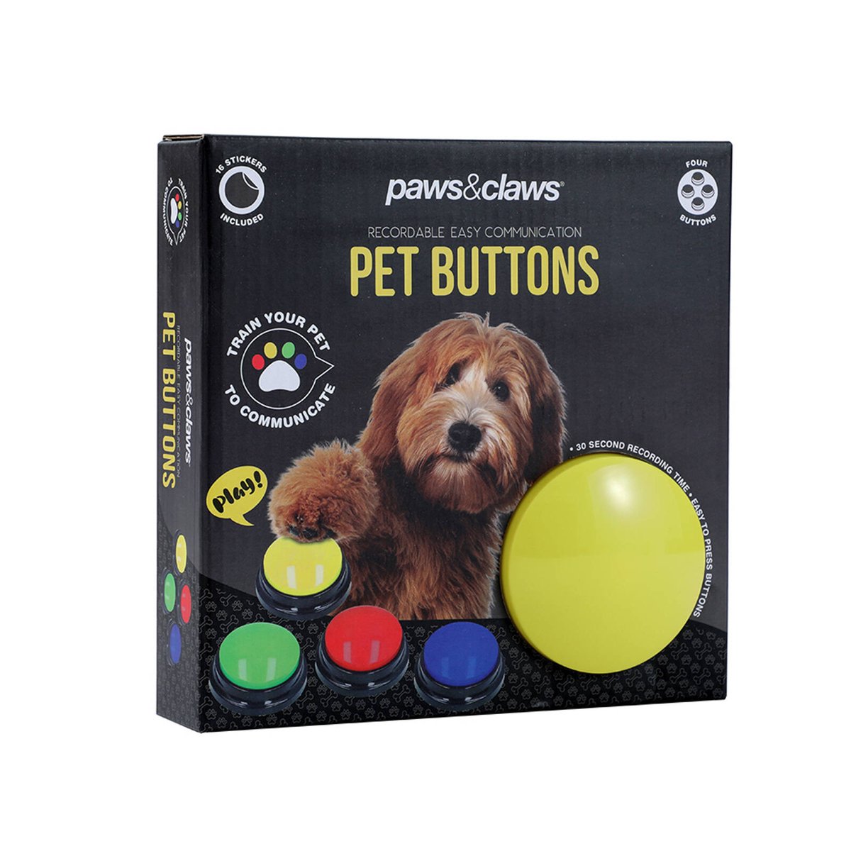 Paws & Claws Pet Talking Buttons - 4 Pack - Bunnings Australia